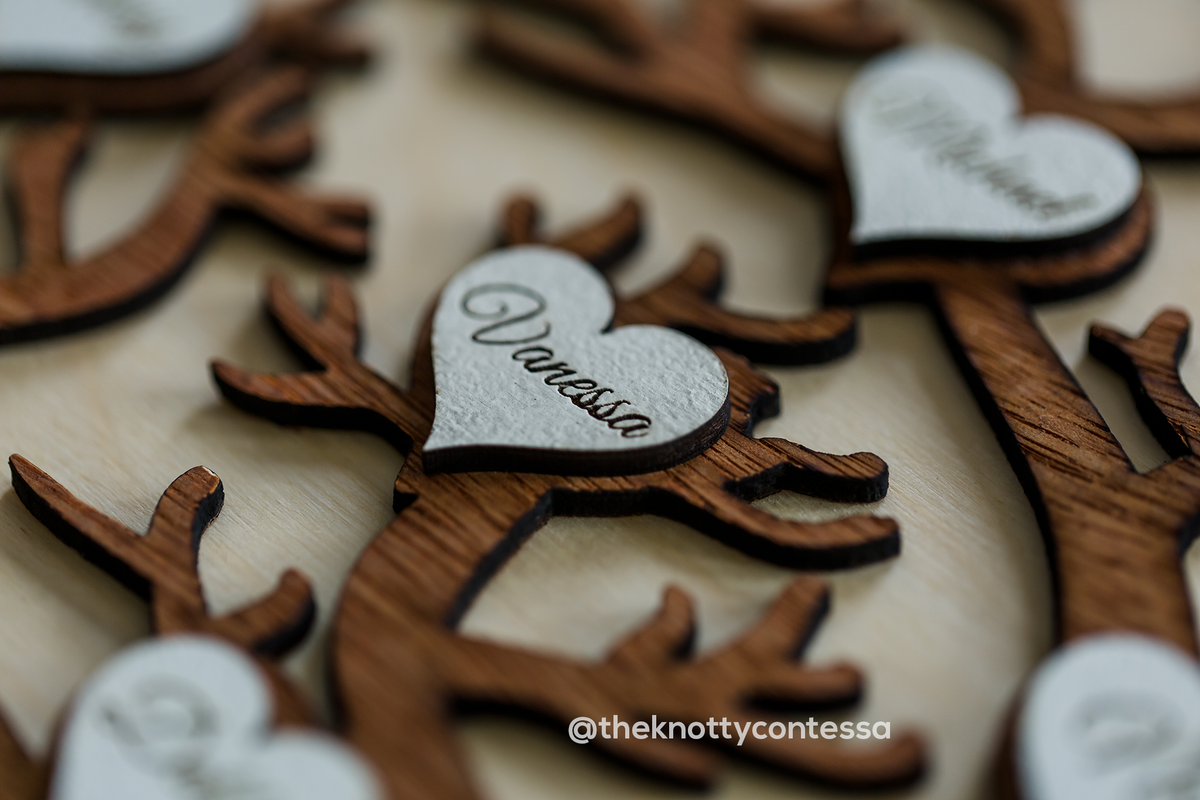 Family Tree with Customized Hearts - Framed Family Sign – The Knotty ...