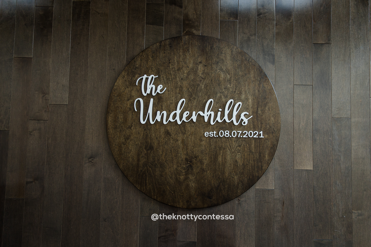 Borderless Wedding Signing Board / Family Name Sign with Established D ...